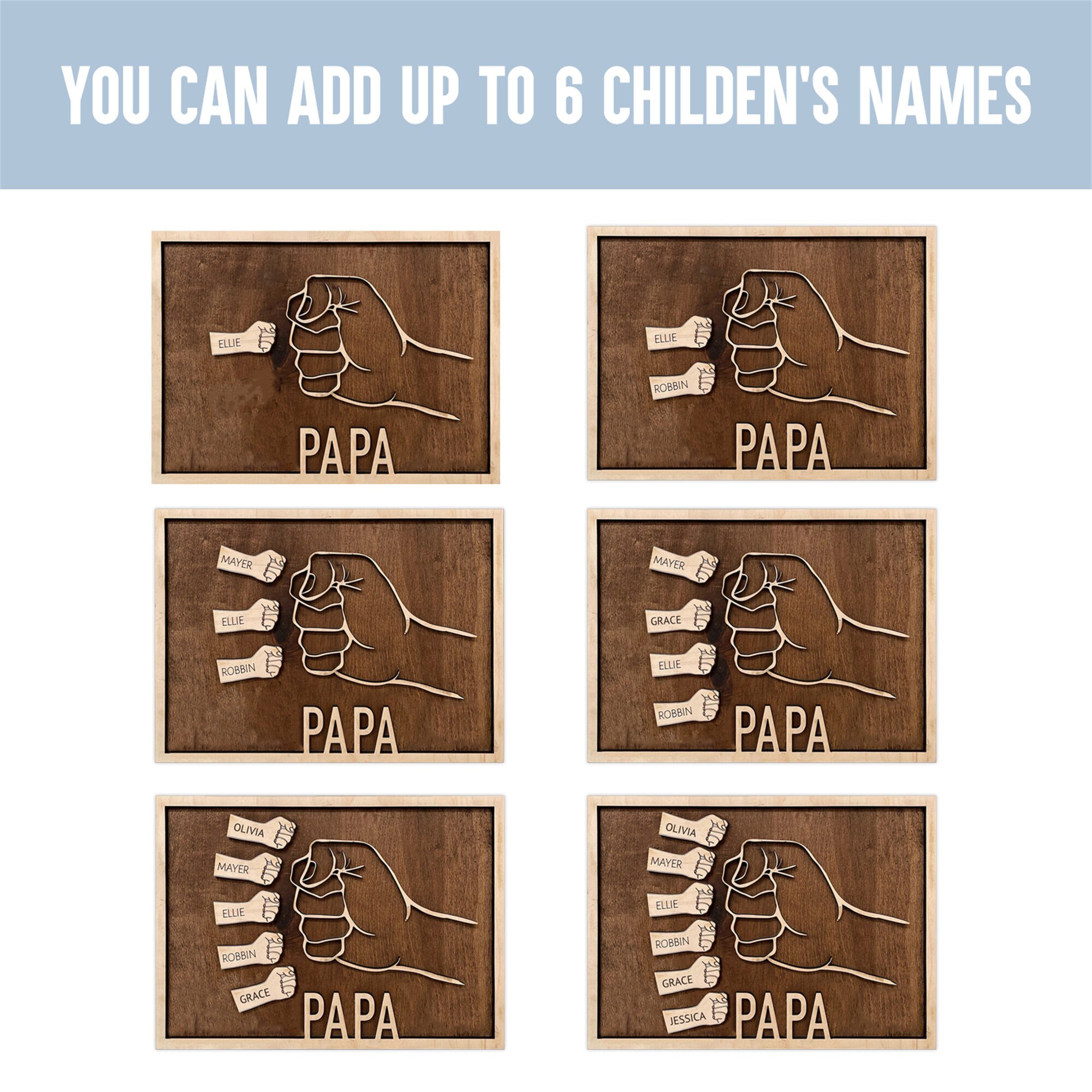 Custom Fist Bump Sign Ornament Fists Handprint Sign Fathers - Etsy