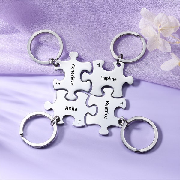Puzzle Keychain - Etsy