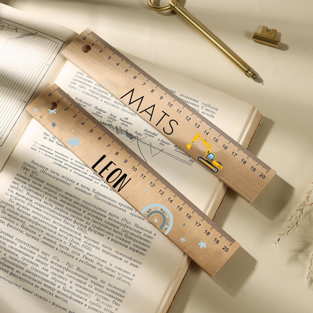 Personalized Wood Ruler With Kids Name, Custom School Ruler for ...