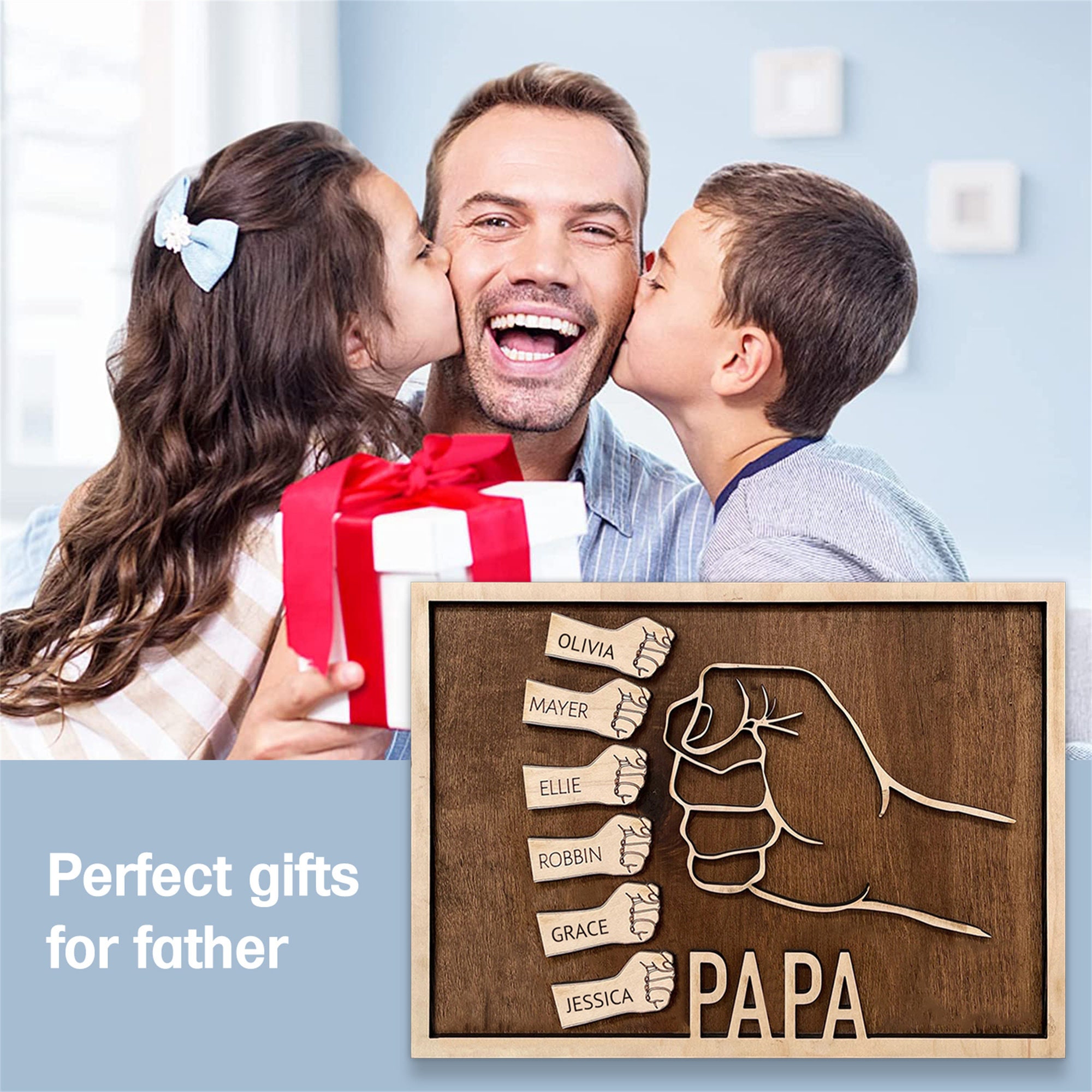 Custom Fist Bump Sign Ornament Fists Handprint Sign Fathers - Etsy