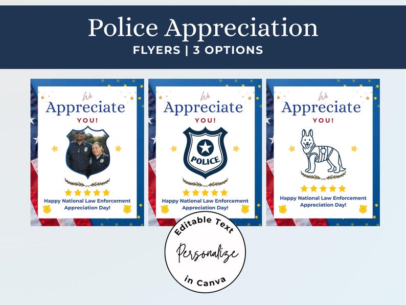 Police Appreciation Sign, Card, and Banner Bundle | School Resource ...