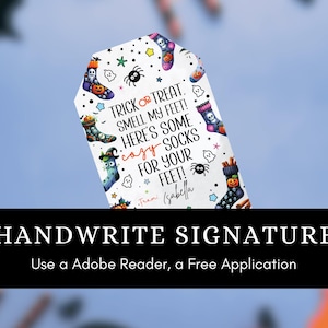 Halloween Socks Gift Tag, Cozy Fall Basket Stuffer (printable) - Etsy