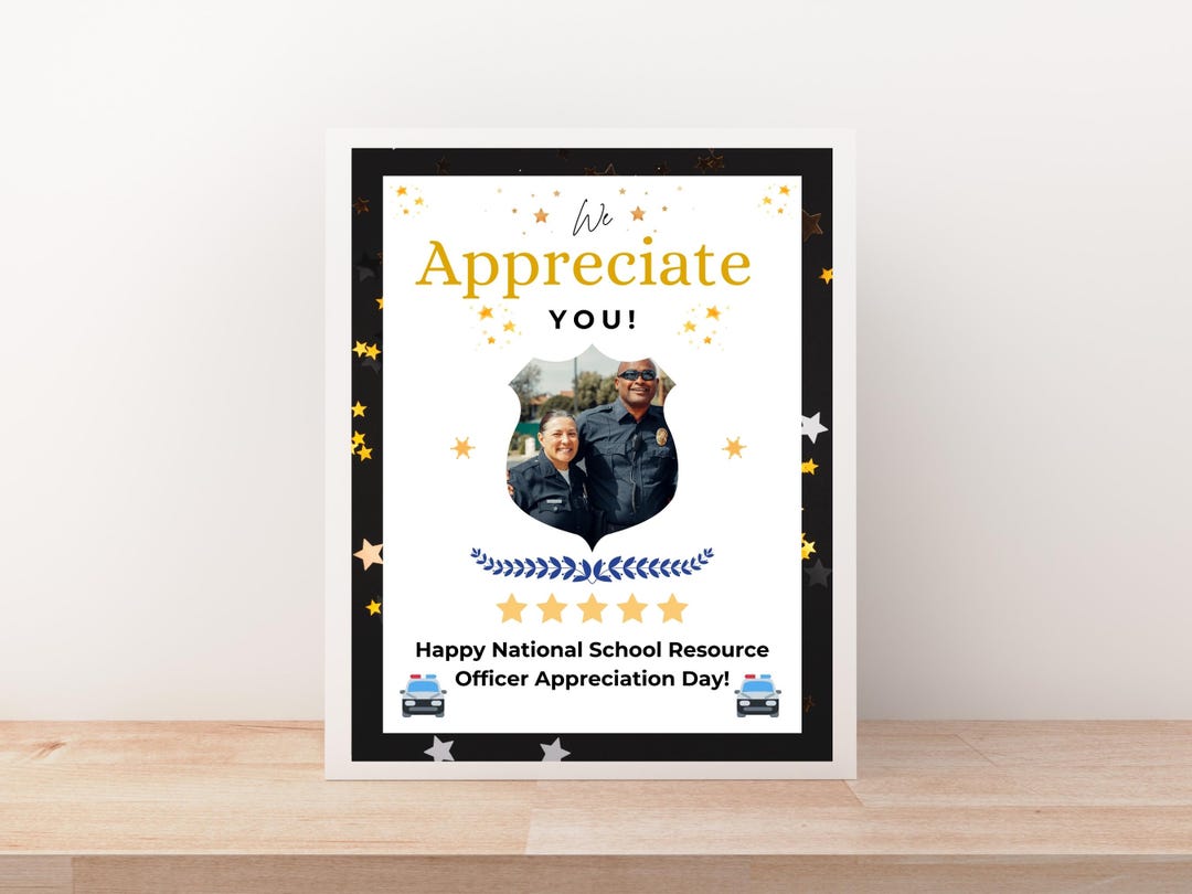 Editable School Resource Officer Appreciation Day Sign | SRO ...