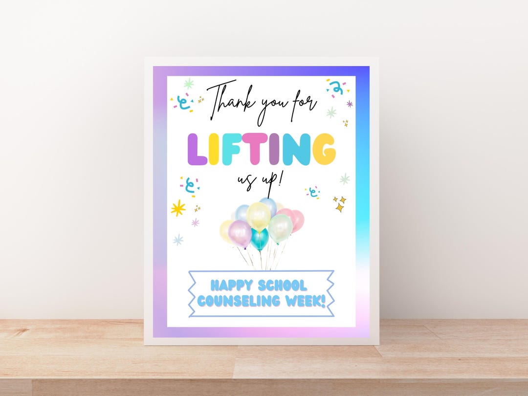 School Counseling Appreciation Week Sign | School Counselor Week Sign ...
