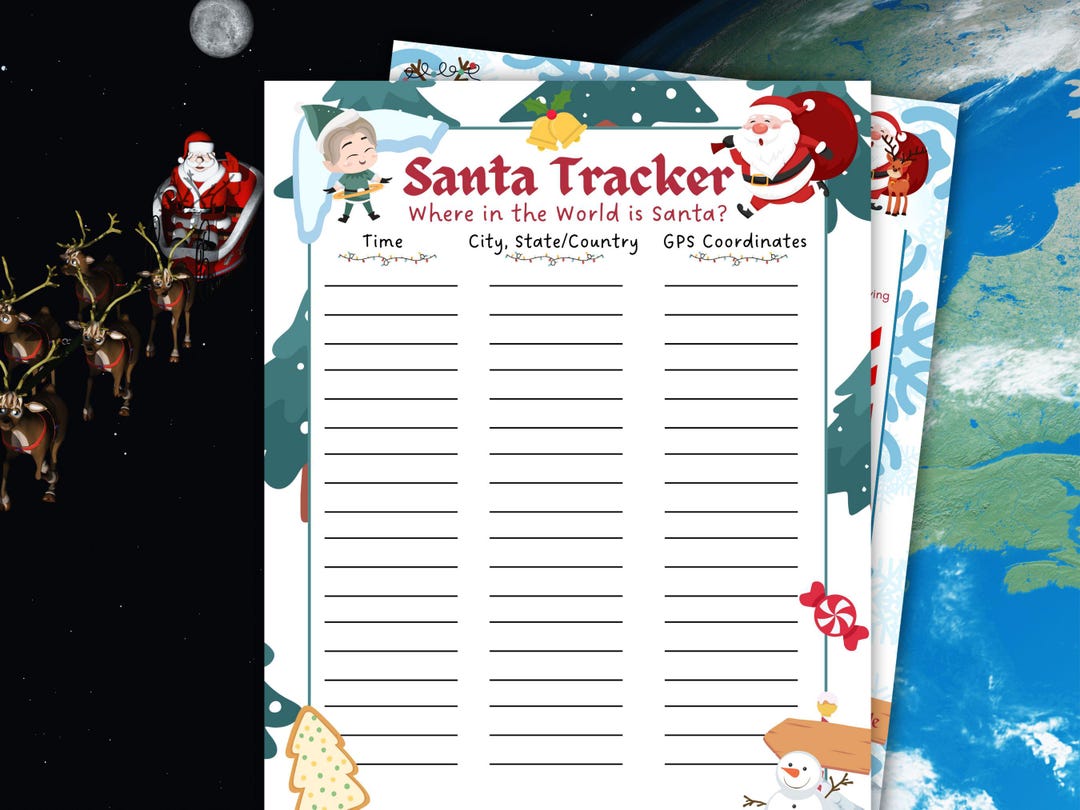 Santa Tracker STEM Christmas Activity | Christmas Printable GPS Santa ...