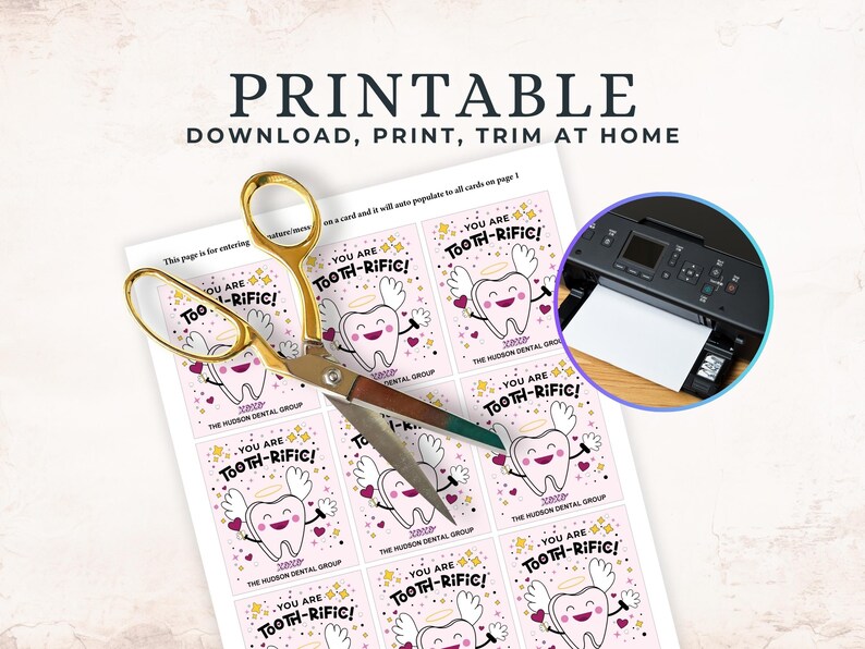 Dental Valentines Day Card | Dentist Valentines Template | Dentist ...