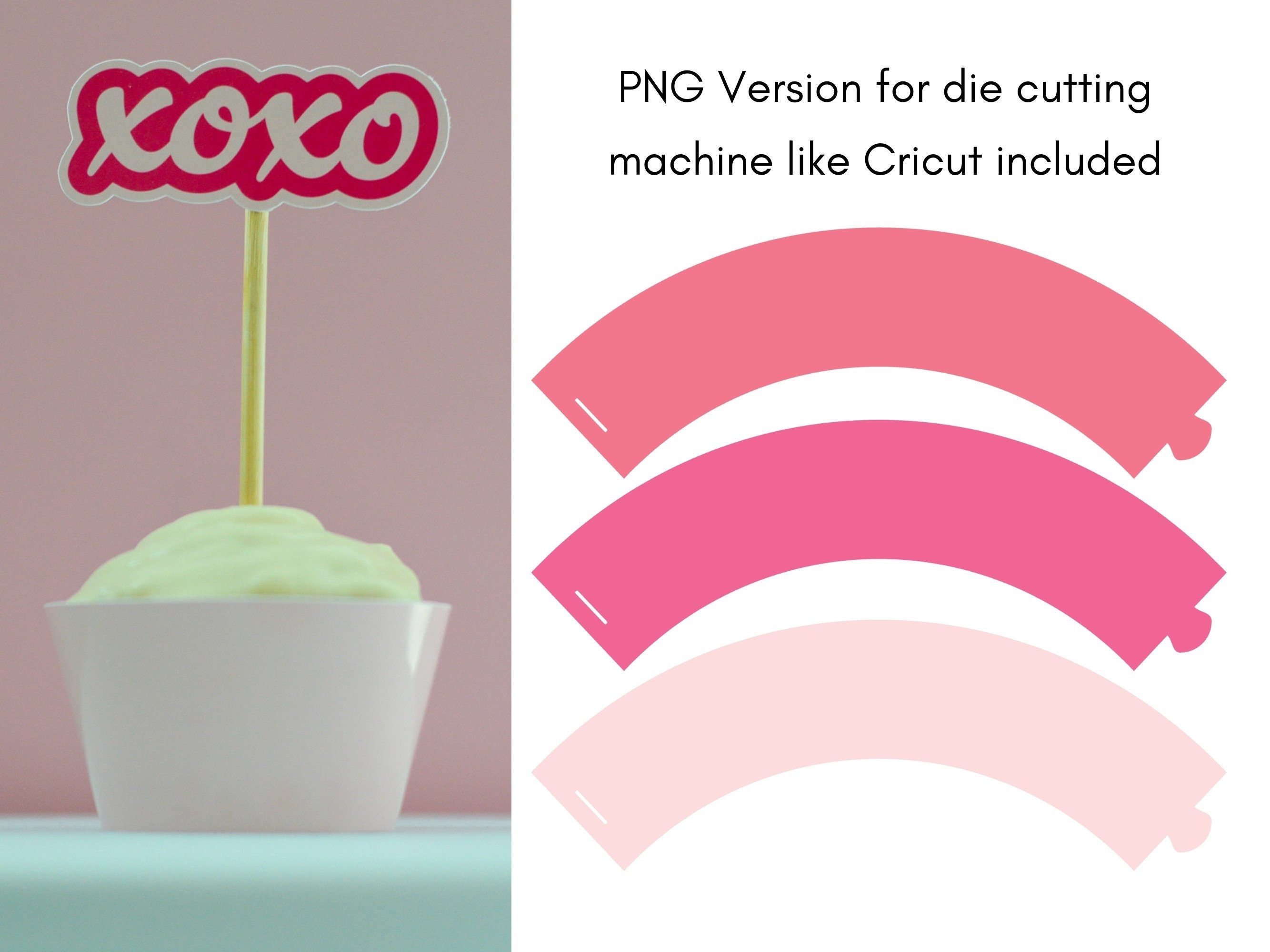 Printable XOXO Cupcake Toppers and Cupcake Wrappers Galentines Party ...