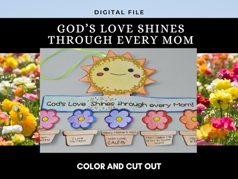 Religious Mothers Day Sunday School Craft Mobile | Sunday School Bible ...