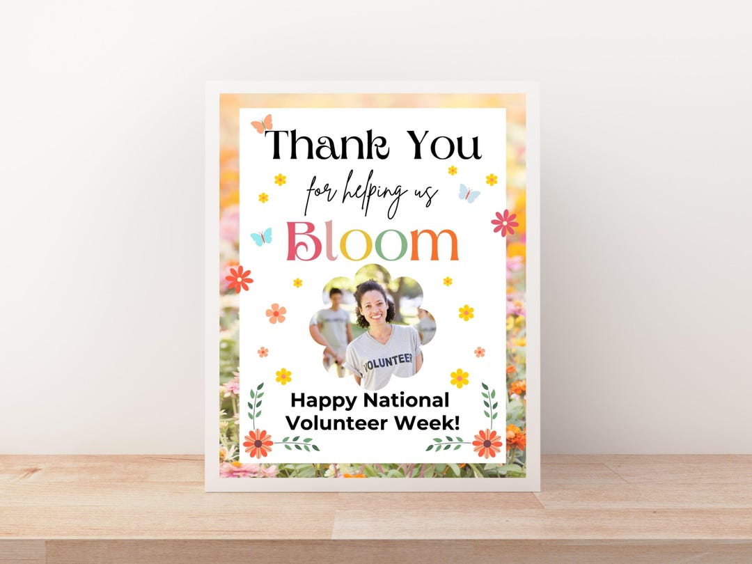 National Volunteer Week Sign | Volunteer Appreciation Sign | Volunteer ...