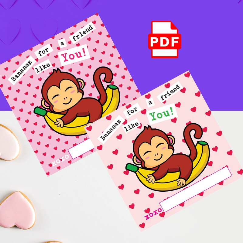 Monkey Valentines - Etsy