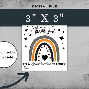 Editable Halloween Teacher Treat Bag Tags, Spooktacular Teacher Party ...