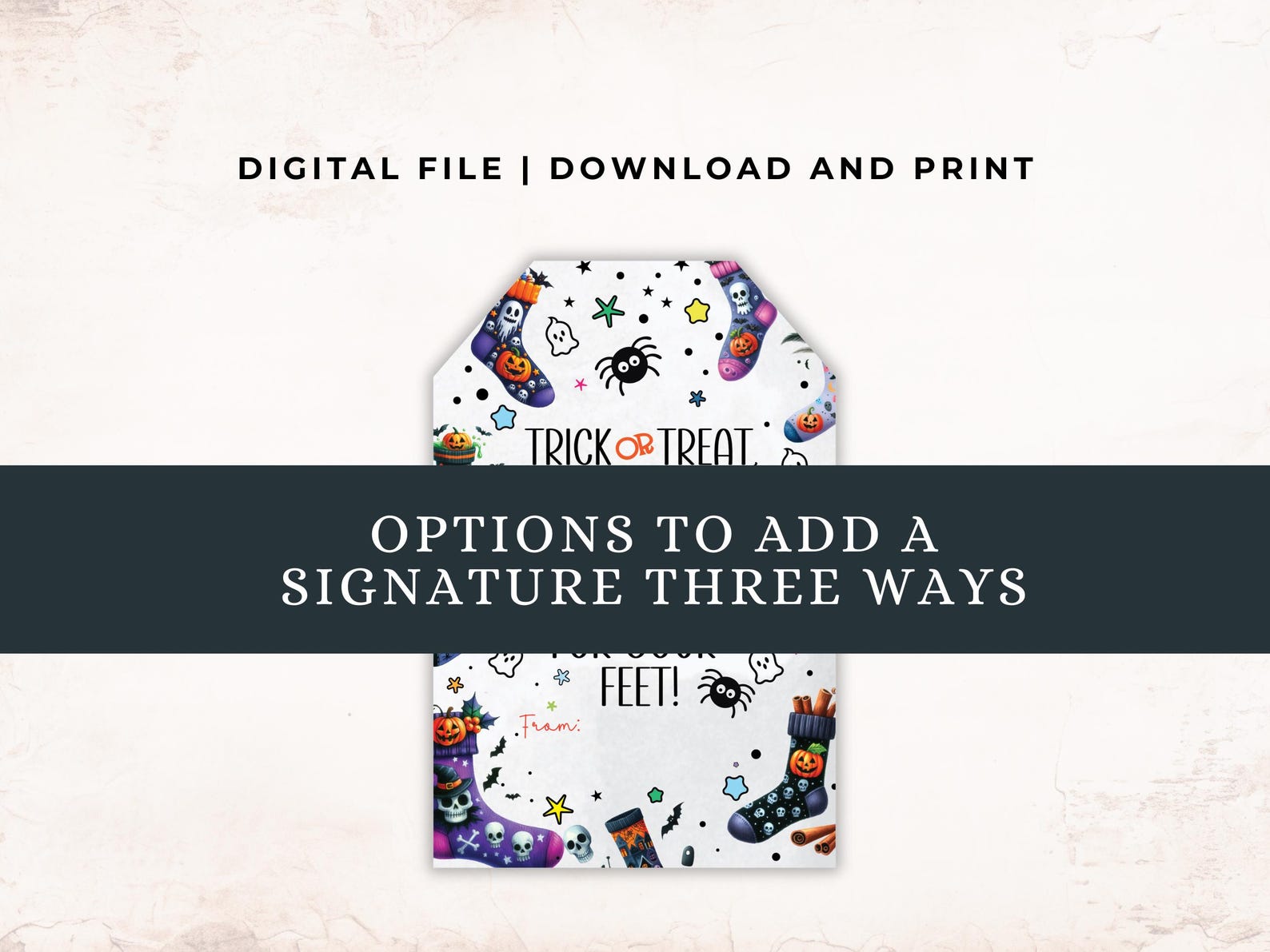 Halloween Printable Gift Tag for Cozy Halloween Socks, Fall Gift Ideas ...