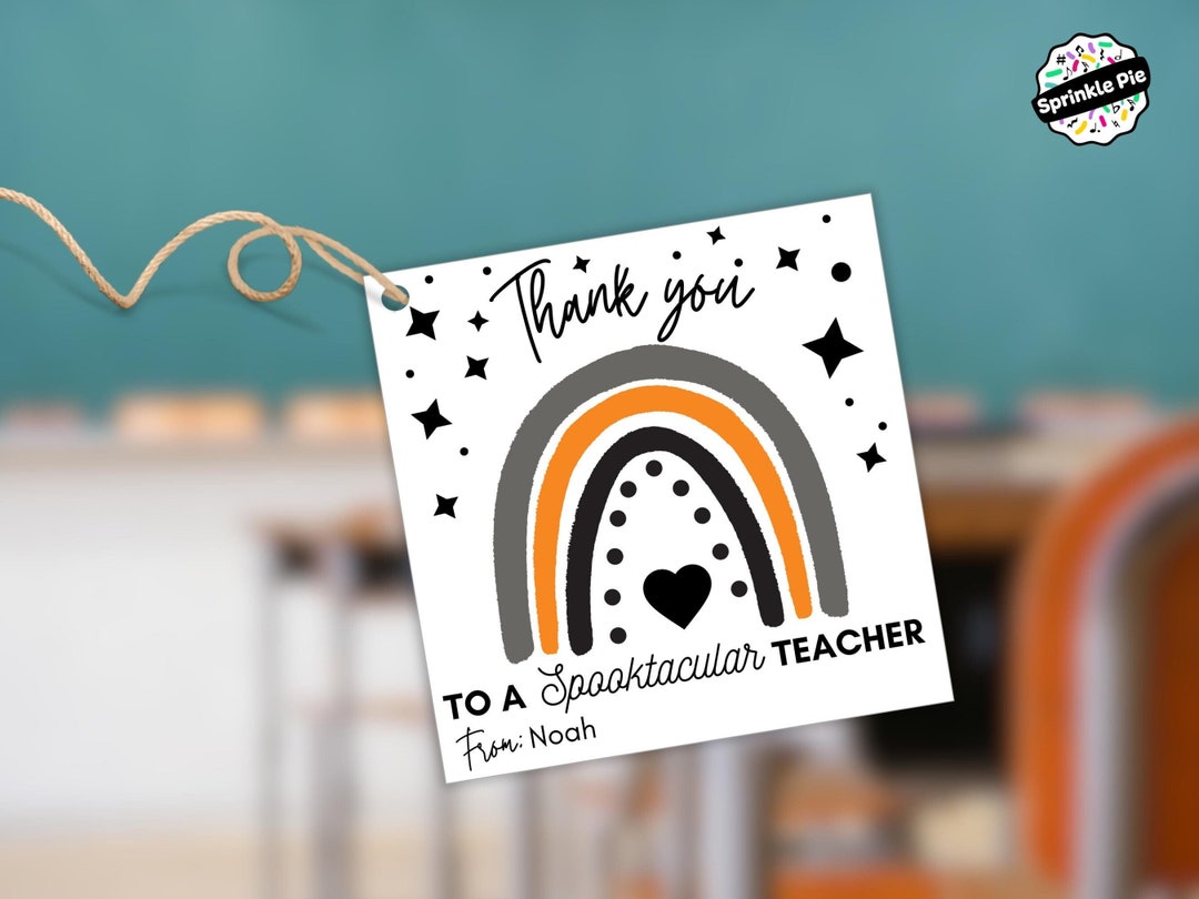 Editable Halloween Teacher Treat Bag Tags, Spooktacular Teacher Party ...