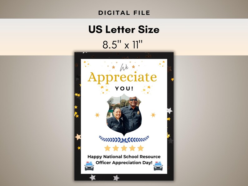 Editable School Resource Officer Appreciation Day Sign | SRO ...