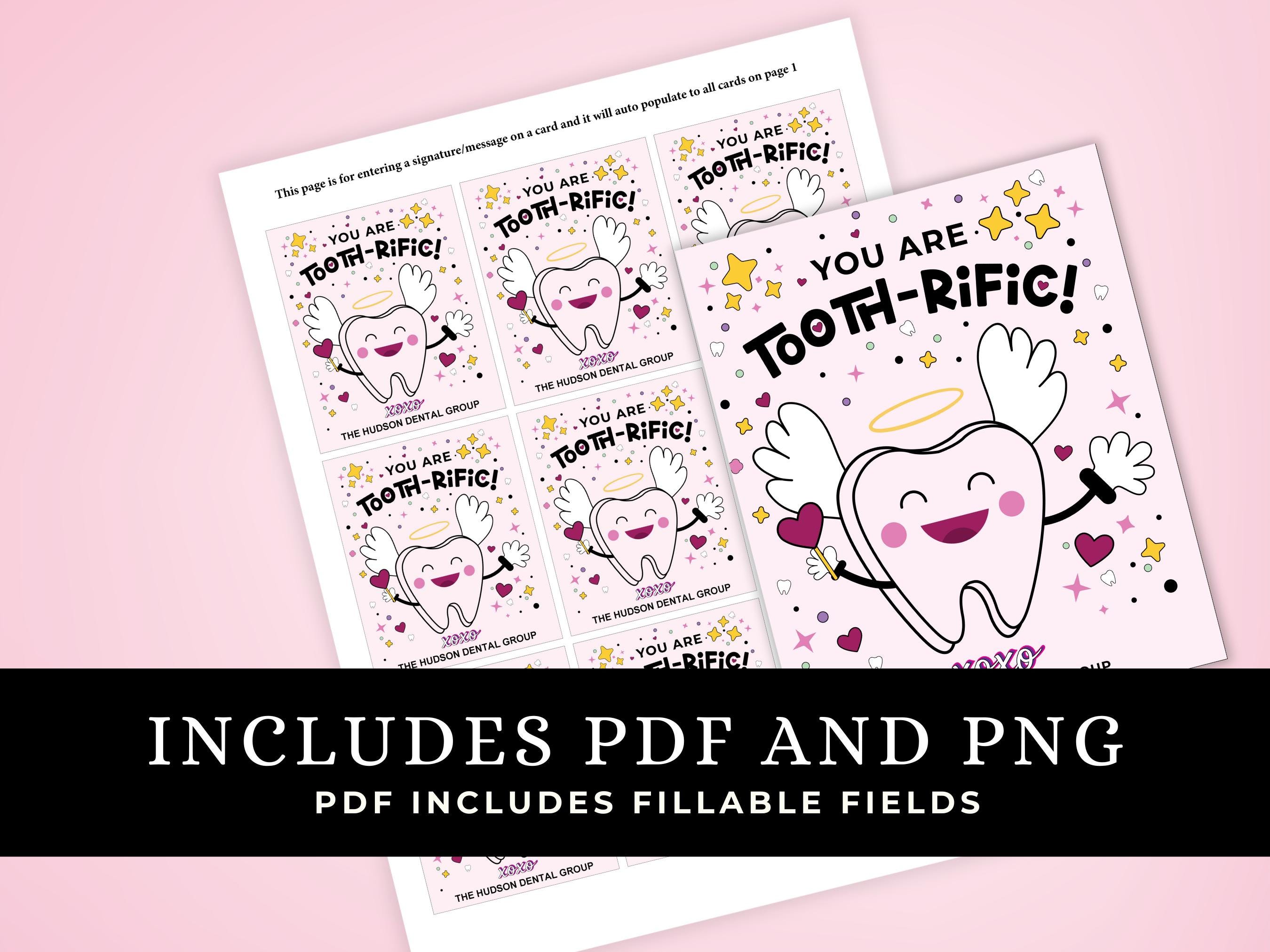 Dental Valentines Day Card | Dentist Valentines Template | Dentist ...