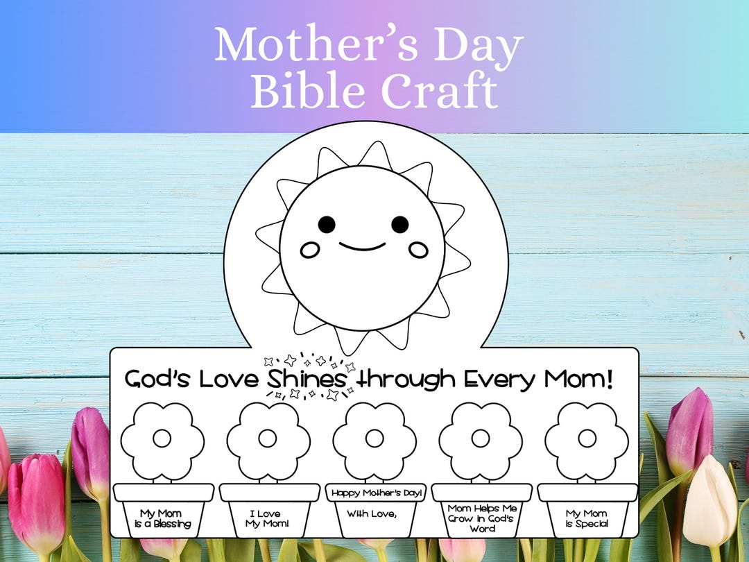 Religious Mothers Day Sunday School Craft Mobile | Sunday School Bible ...