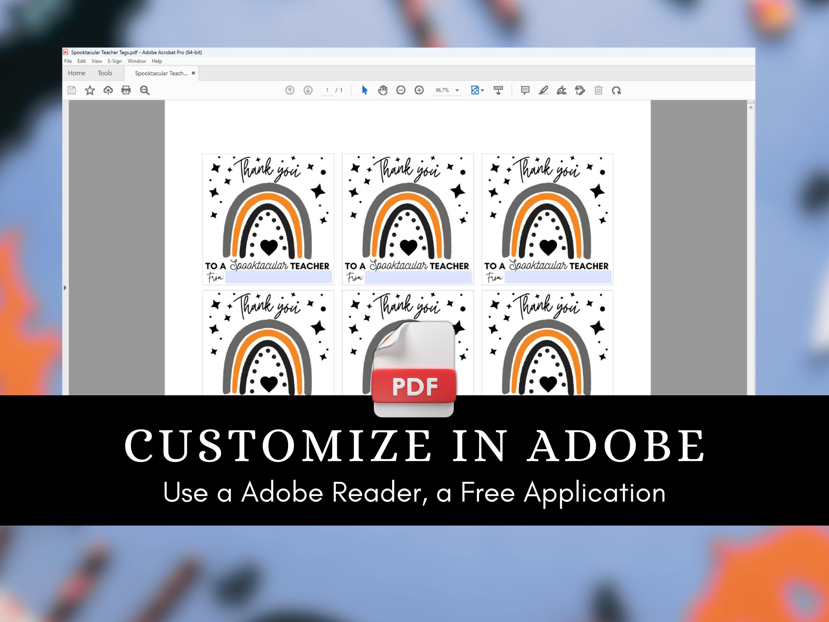 Editable Halloween Teacher Treat Bag Tags, Spooktacular Teacher Party ...