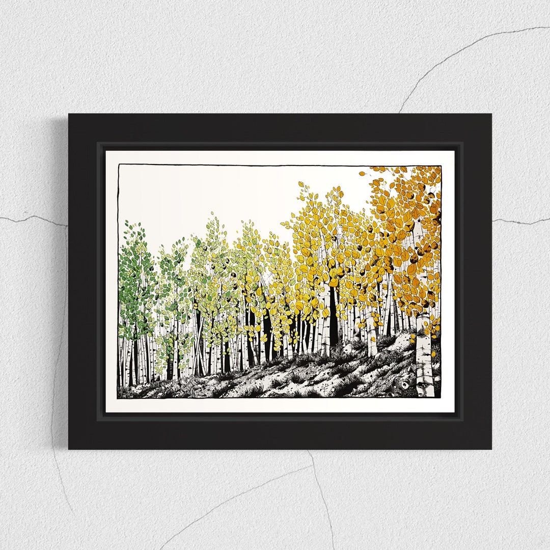 Autumn. Hand Drawn Pen and Ink Art. - Etsy