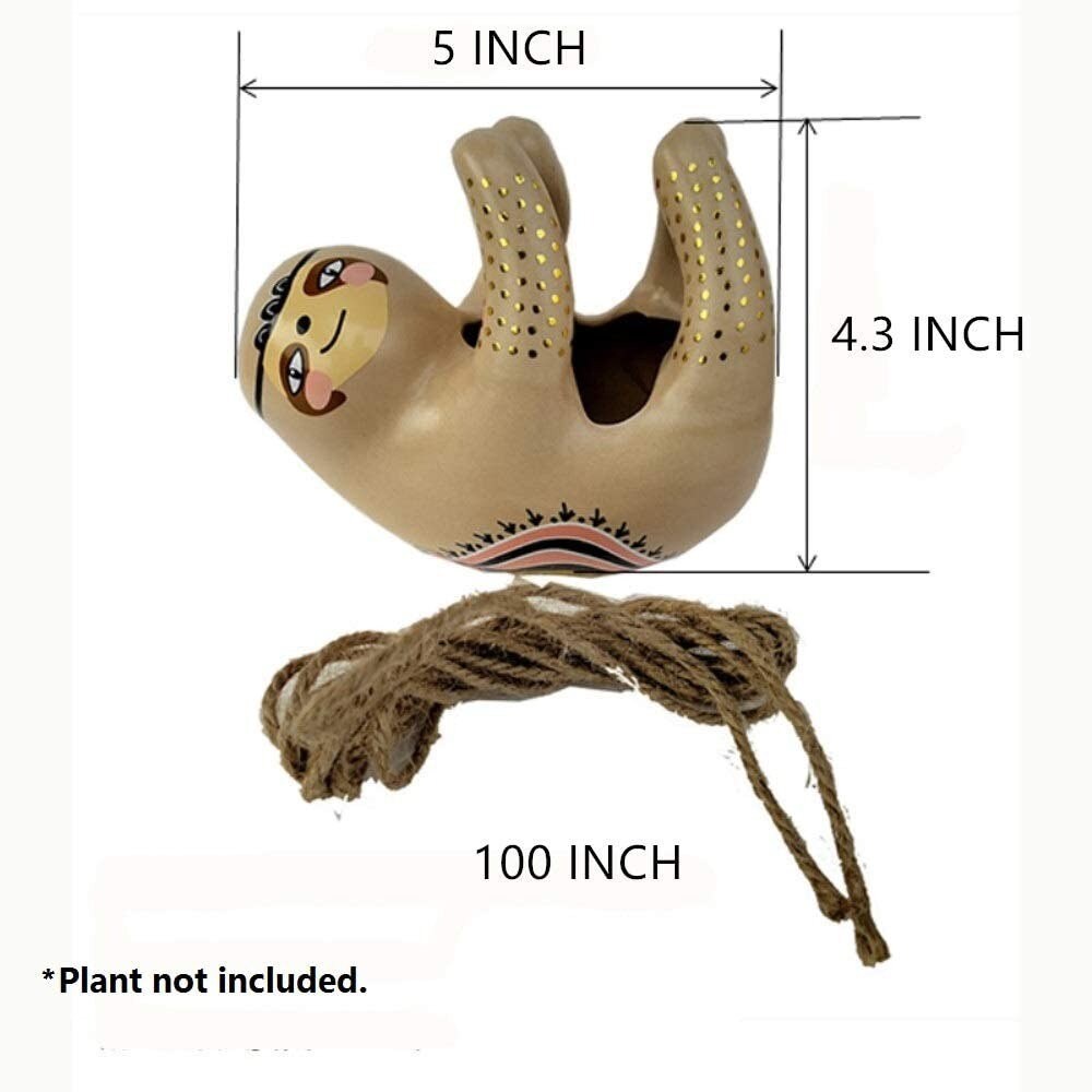 Sloth Planter, Sloth, Hanging Planter, Wall Planter Indoor, Large ...