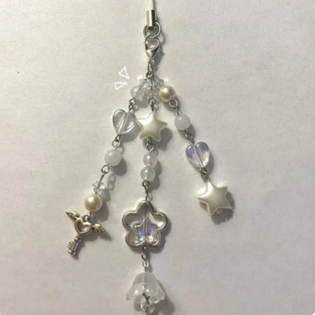 Cell Phone Key Ring Phone Charm Strap, Wrist Strap, Beaded Phone ...