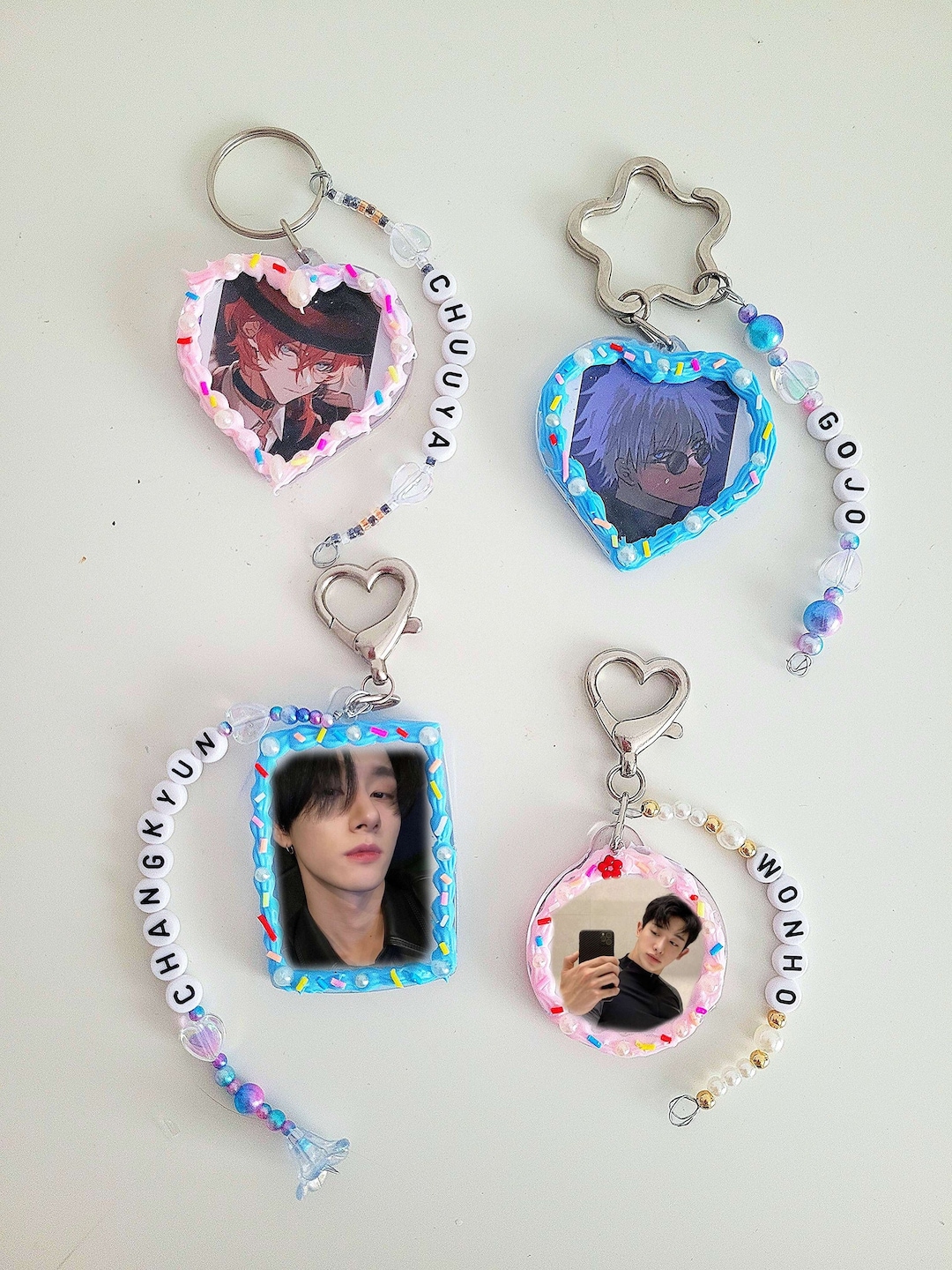 Custom Decoden Keychain Toploader K-pop Anime Manga Decorated PC ...