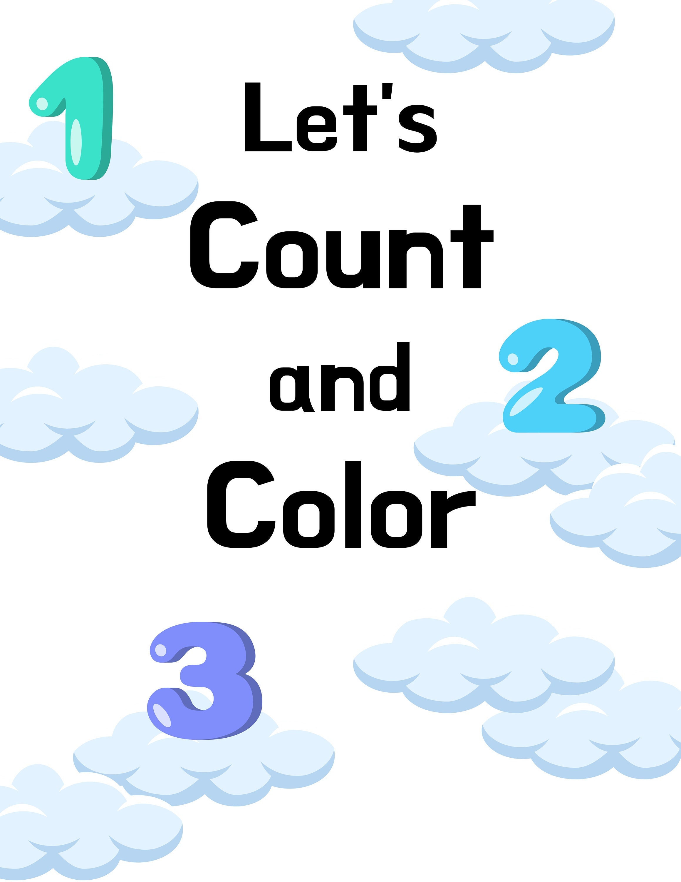 Let's Count and Color 1 to 10 Kids Educators and - Etsy