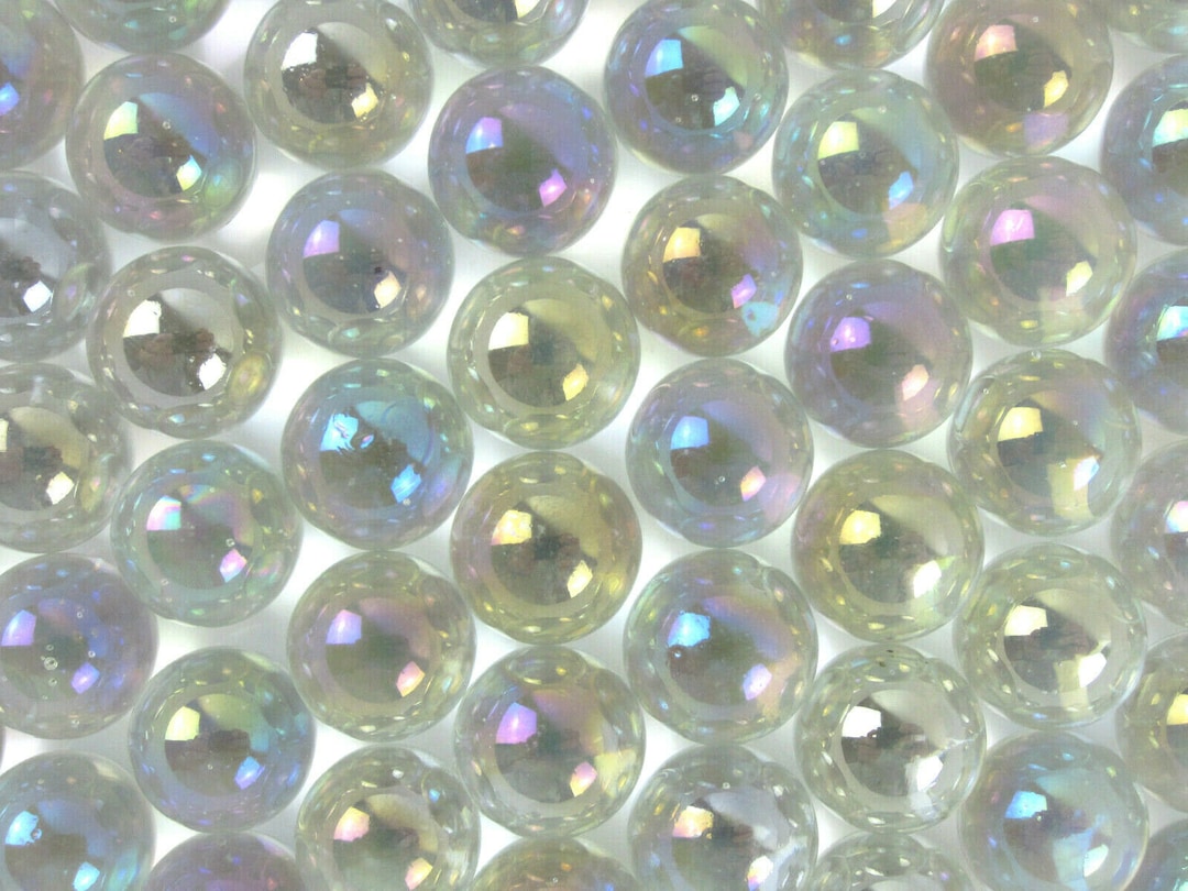 25 Glass 14mm SOAP BUBBLE Marbles Vase Filler Wedding Decor Iridescent ...