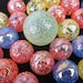 25 Glass Marbles STAR DUST Speckled Glitterbomb Red Green Yellow Blue ...