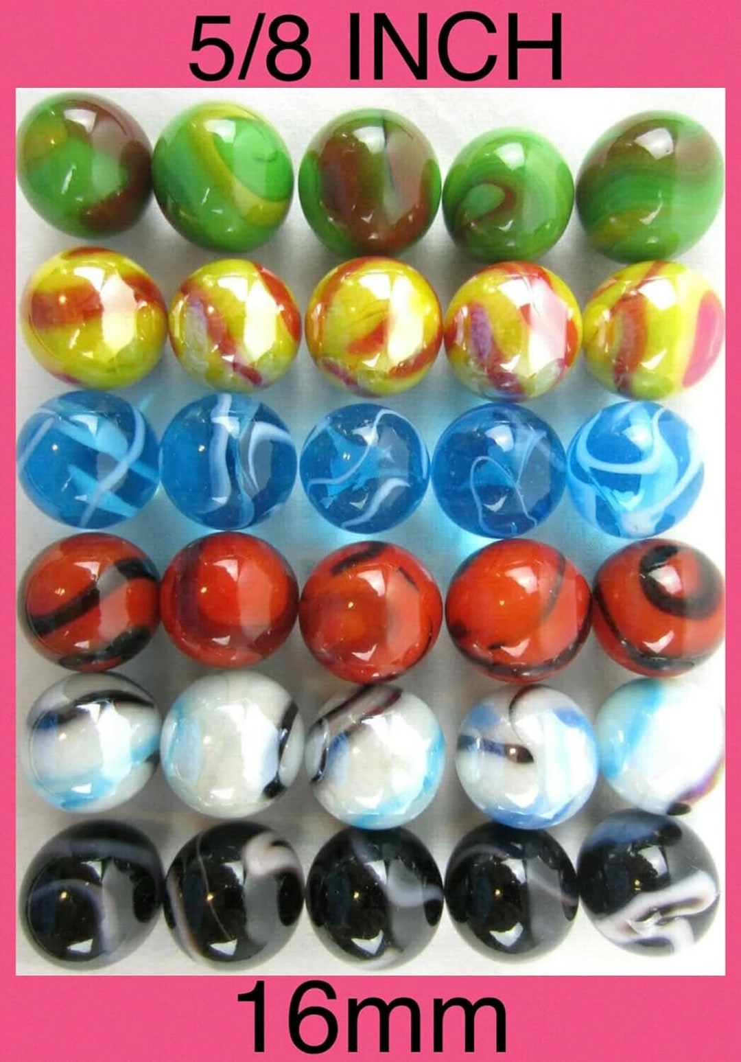 30 DELUXE Solid Glass Replacement Marbles Aggravation Chinese Checker ...