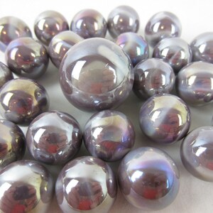 25 Glass Marbles WIZARD Purple Haze Metallic Iridescent Shooter New - Etsy