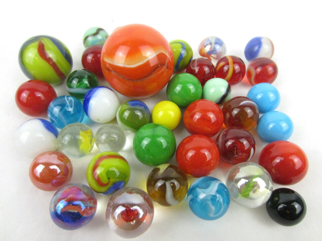 CLASSIC MARBLES Boulder Shooter Glass Swirl MEGA Mint Random Blind Pack ...