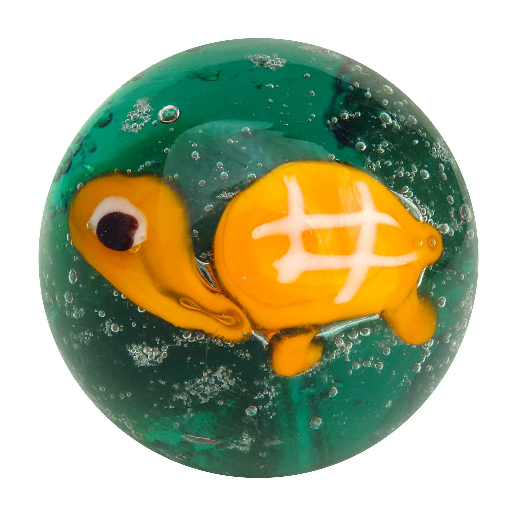 3 AQUARIUS Marbles Tortoise, Octopus, Angel Fish 16mm Handmade Art ...