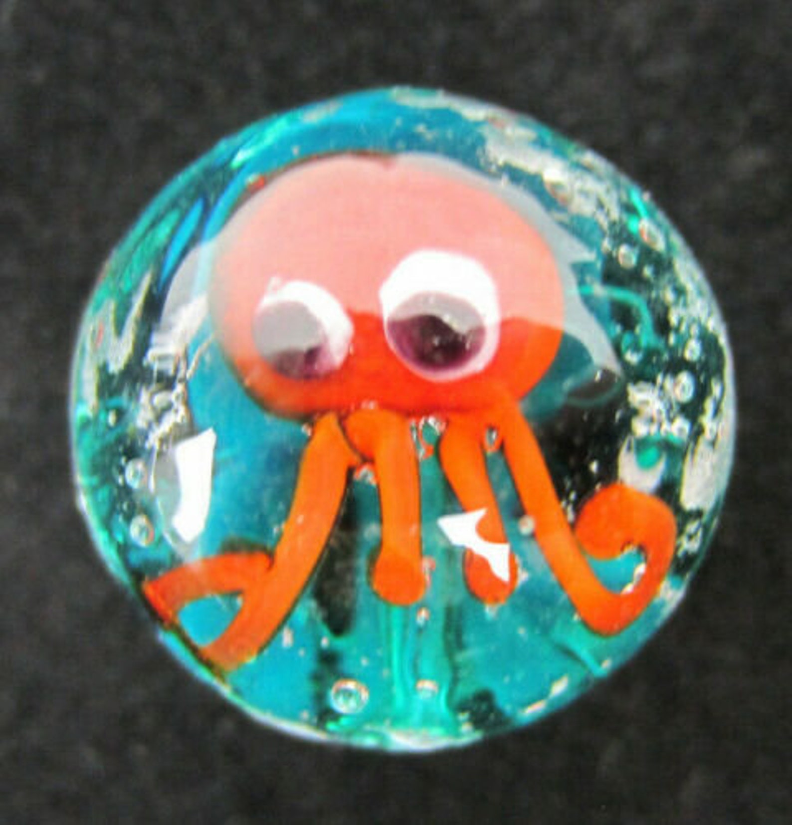 3 AQUARIUS Marbles Tortoise, Octopus, Angel Fish 16mm Handmade Art ...