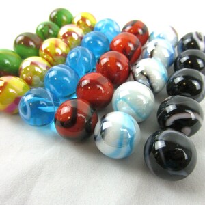 30 DELUXE Solid Glass Replacement Marbles Aggravation Chinese Checker ...