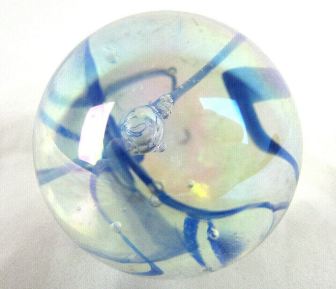 Toe Breaker 50mm (2") BLUE SPAGHETTI Wire Pull Confetti Marbles Glass ...