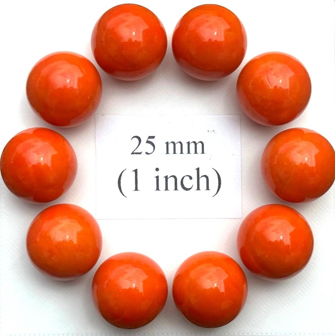 ORANGE Glass Marbles 25mm (1 Inch) SHOOTER Taw (lot of 10) - Etsy