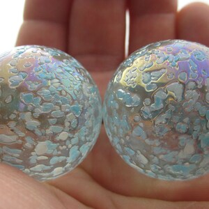 2 Boulders 35mm SNOWFLAKE Marbles Glitter Speckled Glass Ball Large - Etsy