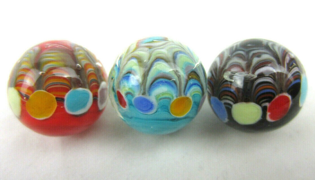 3 BIG TOP 16mm Handmade Art Glass Marbles - Etsy