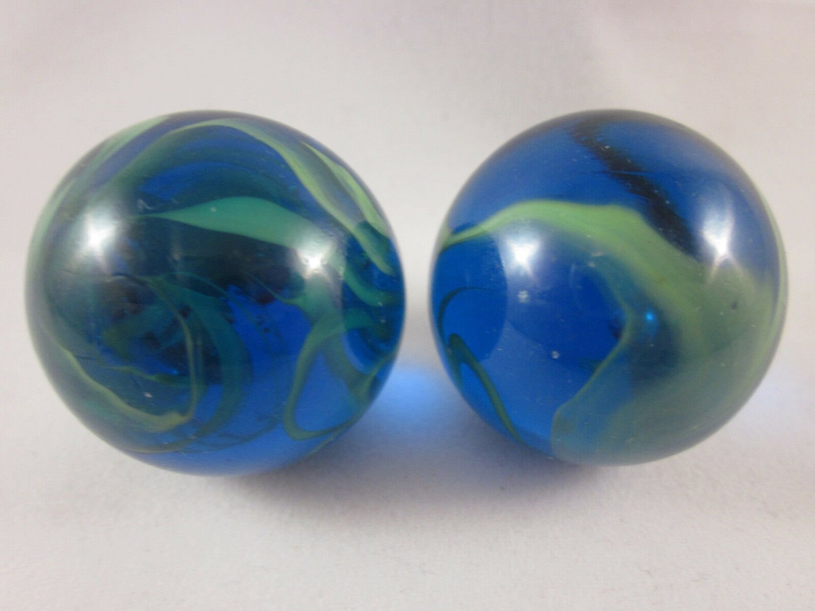 2 Boulders 35mm SEA TURTLE Marbles Glass Ball Clear Blue/greenhuge ...