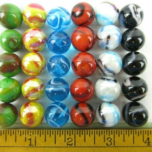 30 DELUXE Solid Glass Replacement Marbles Aggravation Chinese Checker ...