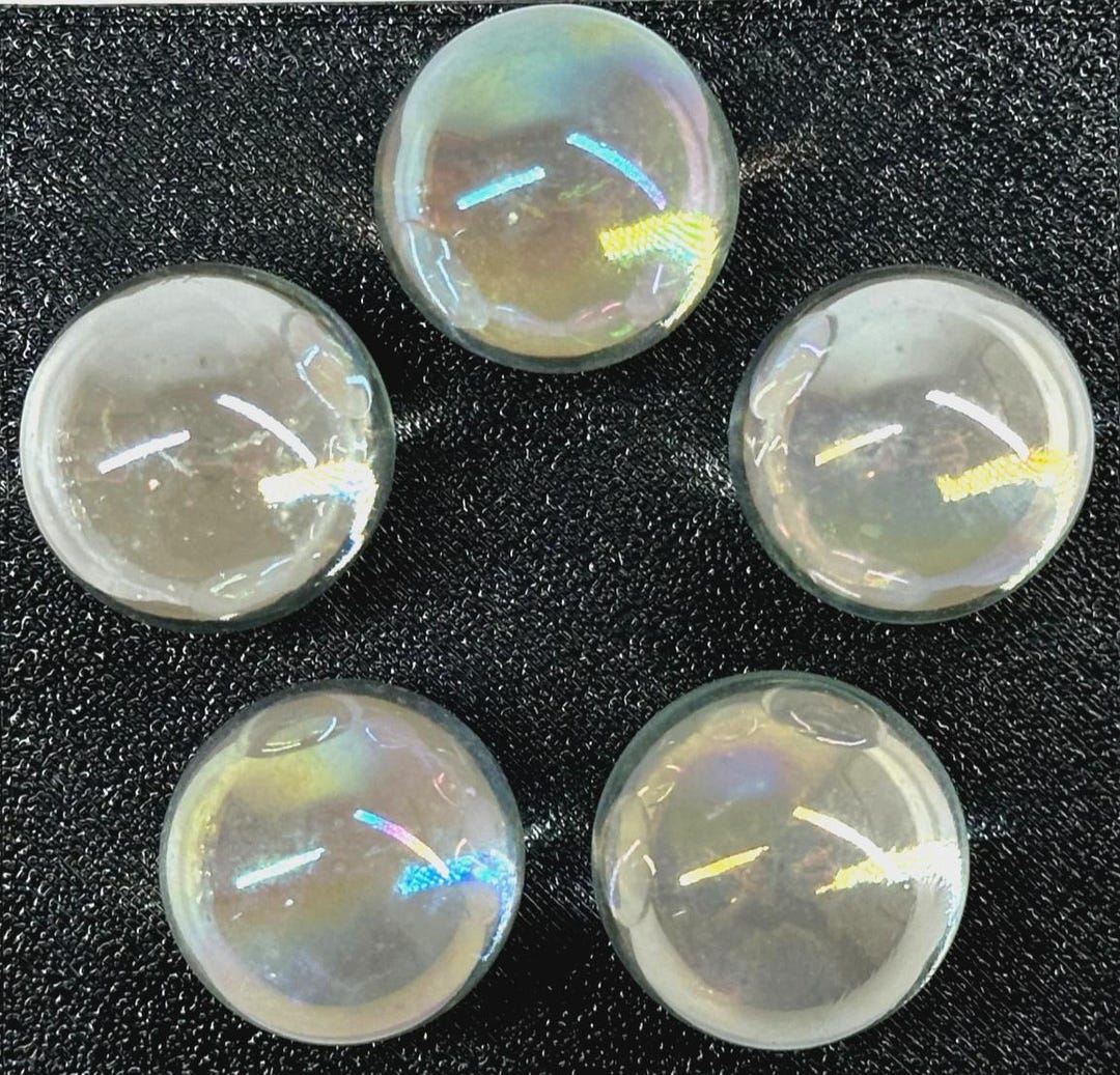 SOAP BUBBLE Clear Iridescent Glass Marbles 22mm (7/8 Inch) SHOOTER Taw ...