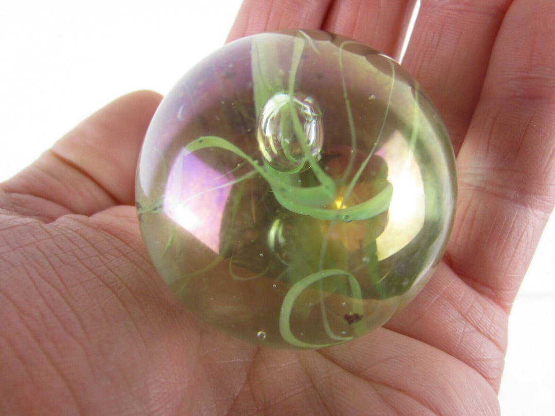 Toe Breaker 50mm (2") GREEN SPAGHETTI Wire Pull Confetti Marbles Glass ...