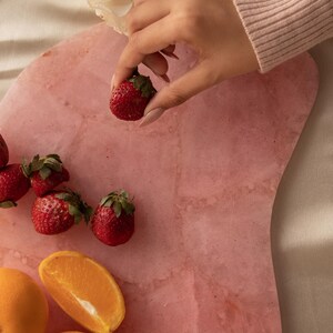 Platter - Pink Quartz | Gold Trim | Elegant Serving Tray/personalized ...