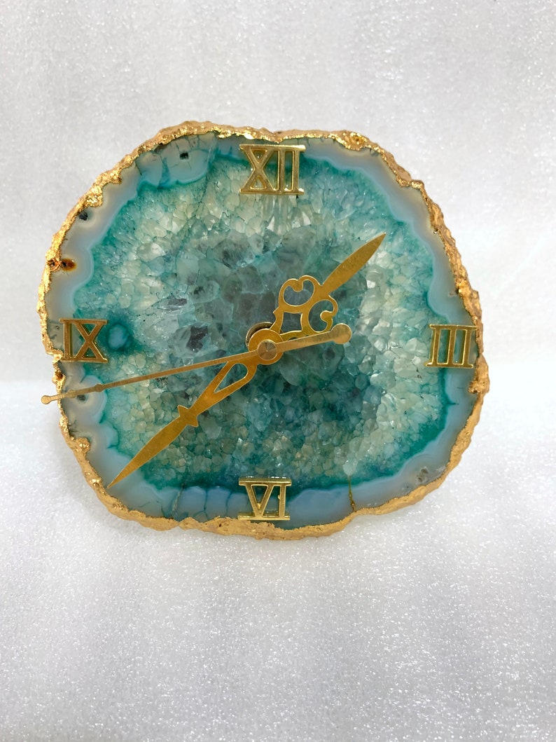 Agate Desk Clock - Etsy