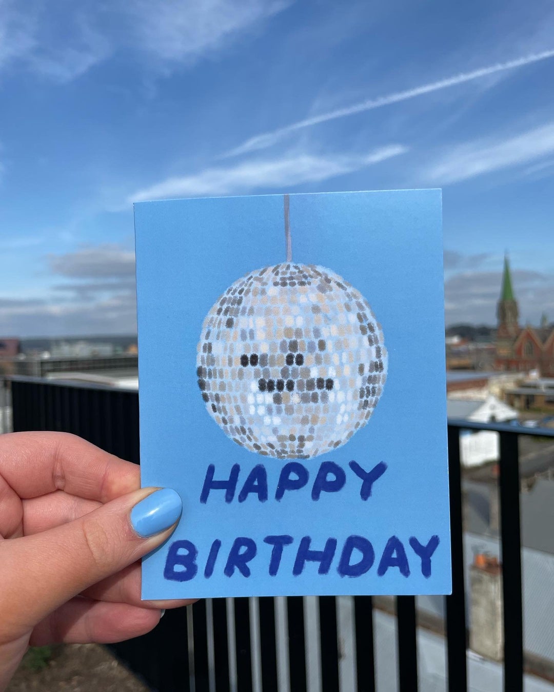 Happy Birthday Disco Ball Card - Etsy