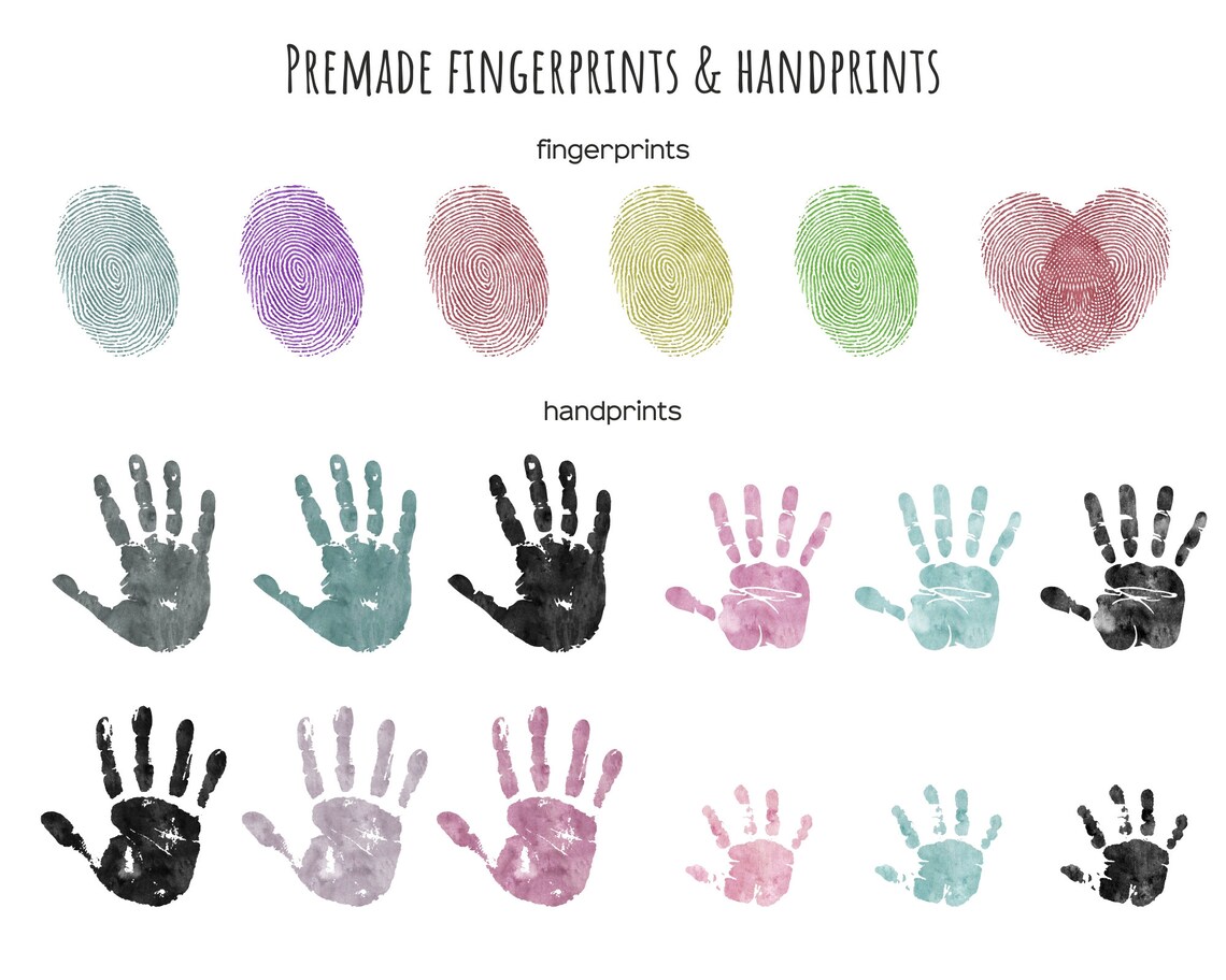Watercolor Family Tree Clipart. Handprint Family Tree Clipart ...