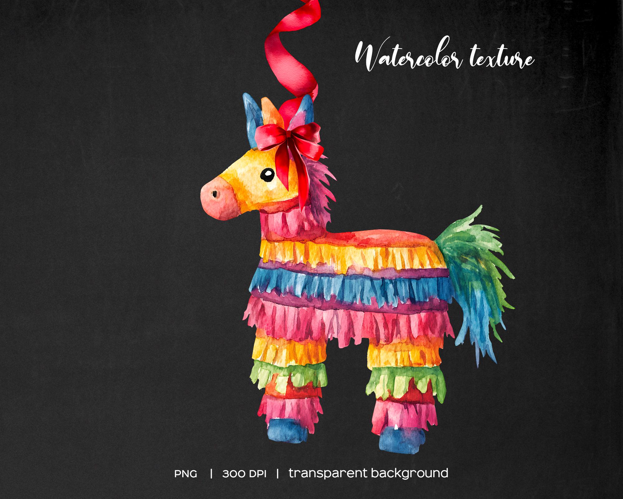 Watercolor Pinata Clipart: Mexican Fiesta PNG Set (digital Download) - Etsy