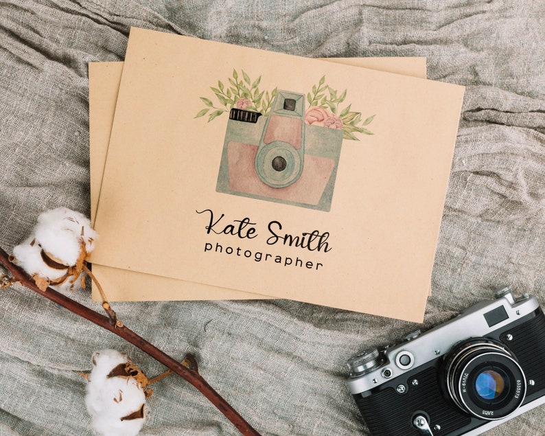 Watercolor Camera With Flowers Clipart. Floral Retro Camera PNG ...