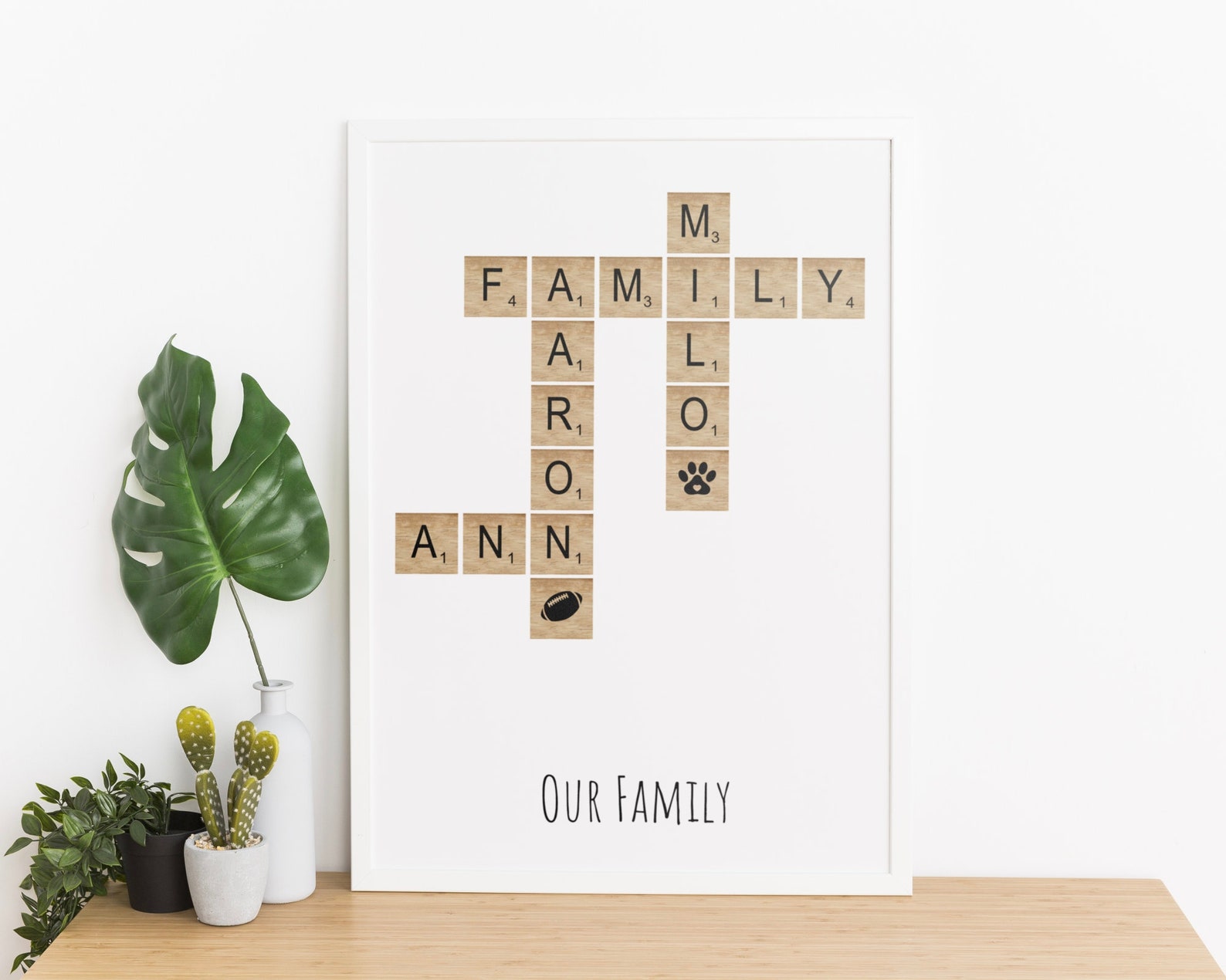 Watercolor Scrabble Tiles Clipart. Wood Scrabble Letters Set. Printable ...