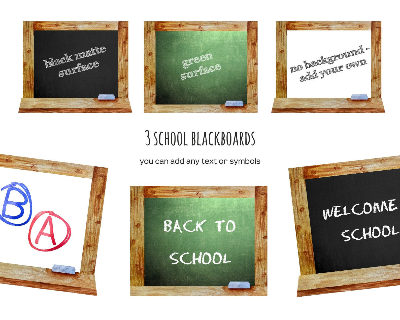 Watercolor School Clipart. Back to School Images - Watercolor Backpack ...